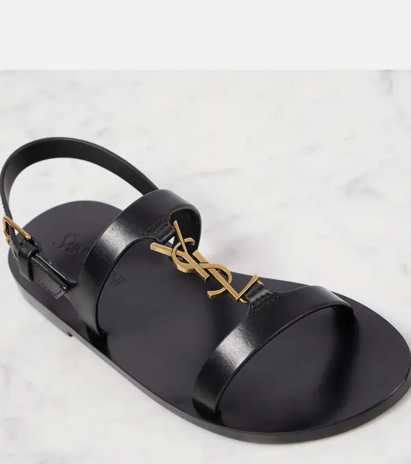 Saint Laurent Cassandra Leather Sandals