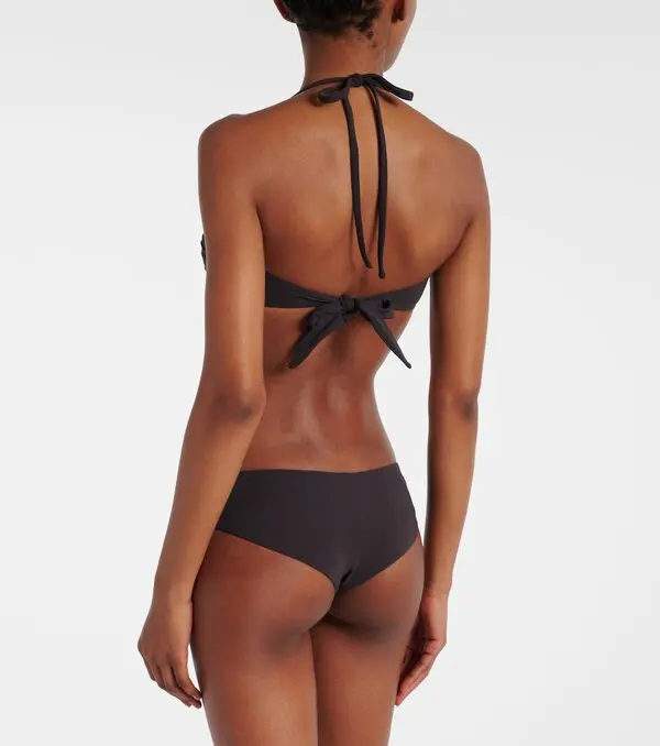 Brunello Cucinelli Monili Bandeau Bikini Top - Brown