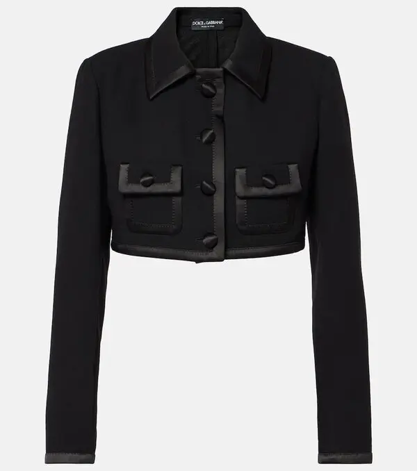 Dolce & Gabbana Cropped Wool-blend Jacket