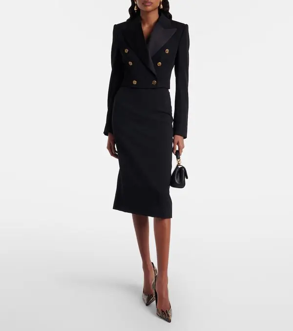 Dolce & Gabbana Cropped Wool-blend Jacket