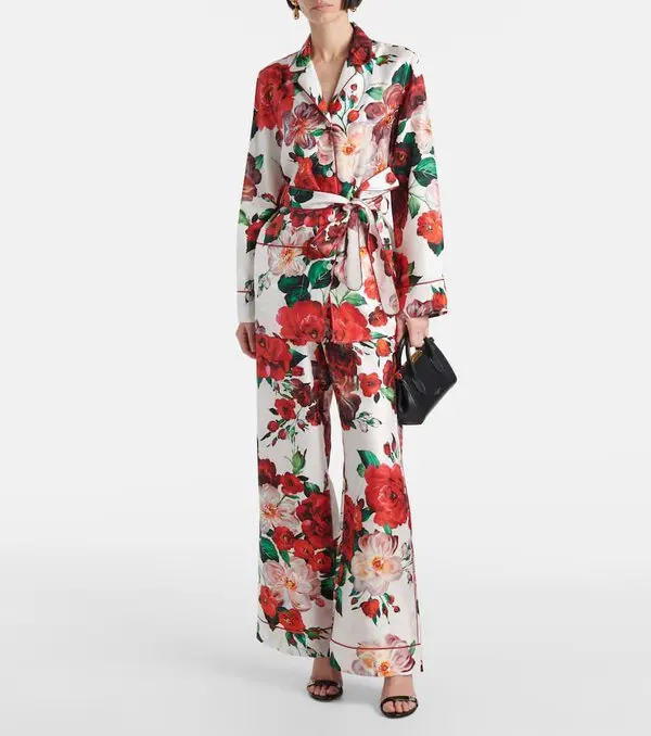 Dolce & Gabbana Floral Silk Satin Shirt - Multicoloured