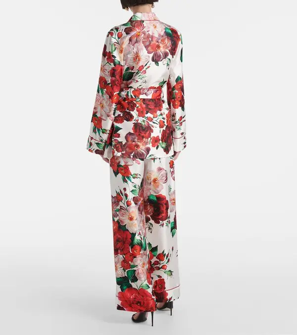 Dolce & Gabbana Floral Silk Satin Shirt - Multicoloured