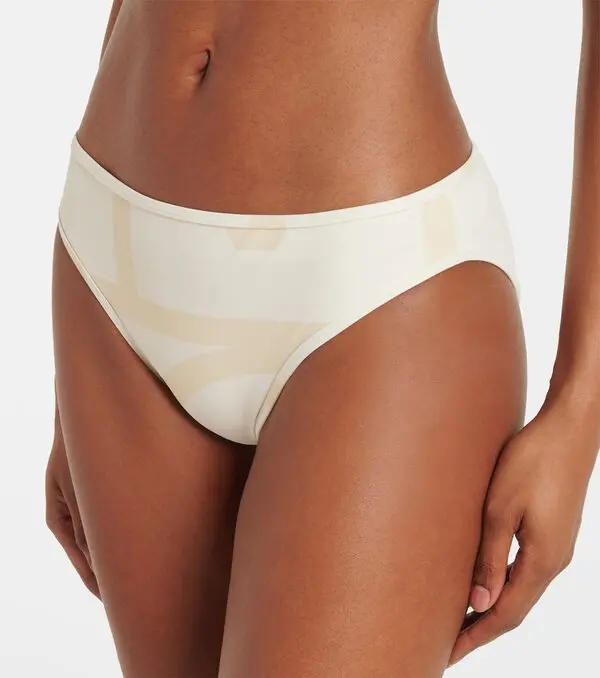 TOTEME Monogram Bikini Bottoms - White