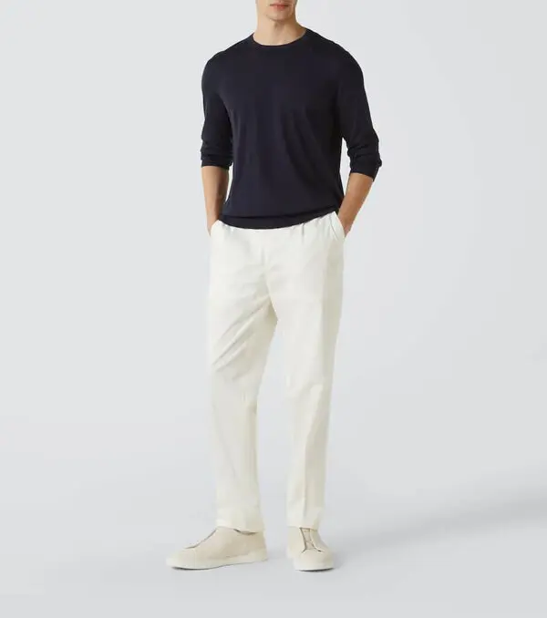 Zegna Casheta Cashmere And Silk Sweater - Blue