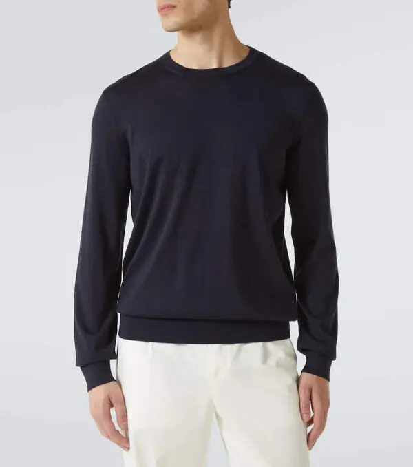 Zegna Casheta Cashmere And Silk Sweater - Blue