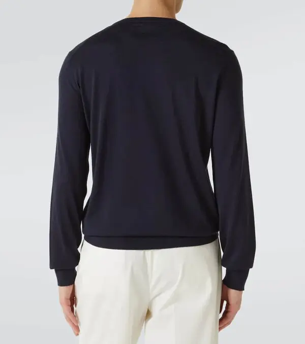 Zegna Casheta Cashmere And Silk Sweater - Blue
