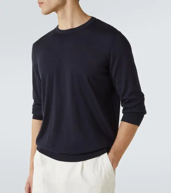 Zegna Casheta Cashmere And Silk Sweater - Blue