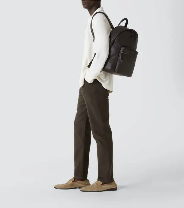 Zegna Leather Backpack