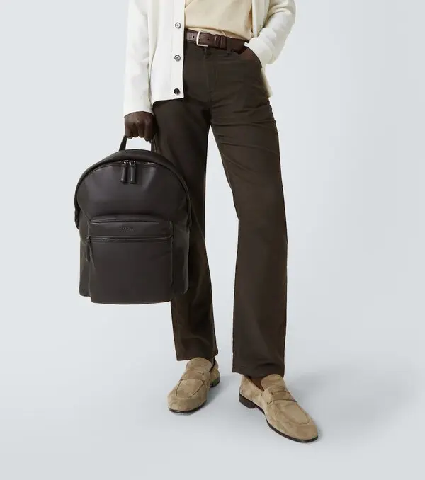 Zegna Leather Backpack