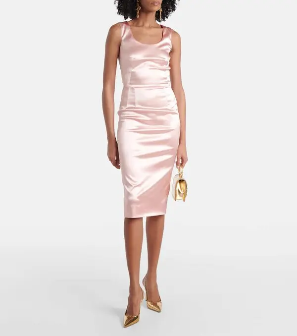 Dolce & Gabbana Satin Midi Dress