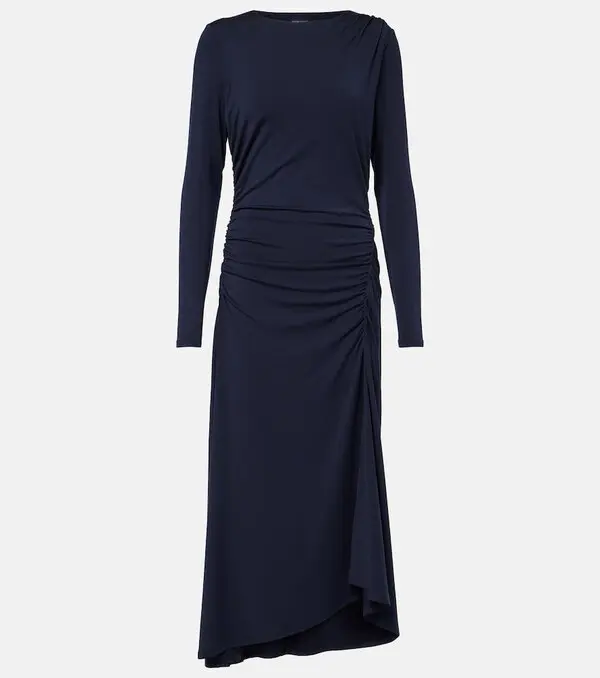 Veronica Beard Gathered Midi Dress - Blue