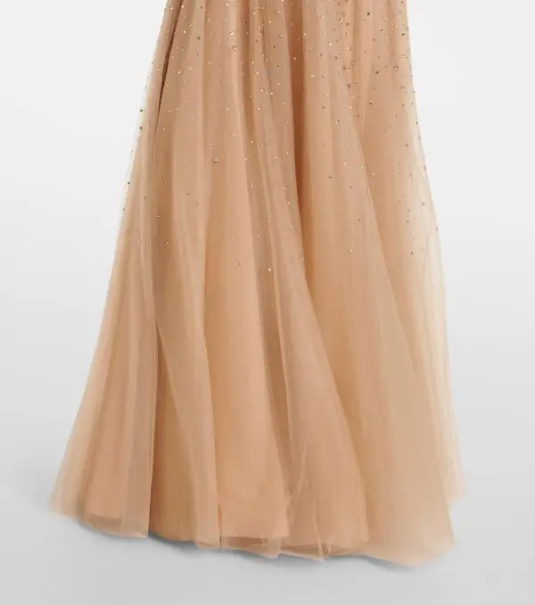 Jenny Packham Shayla Embellished Tulle Gown - Beige