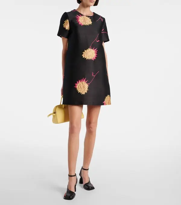 La DoubleJ Swing Jacquard Minidress - Black