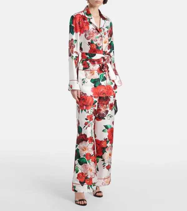 Dolce & Gabbana Floral Wide-leg Pants