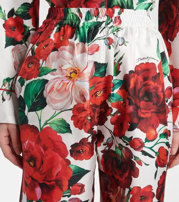 Dolce & Gabbana Floral Wide-leg Pants