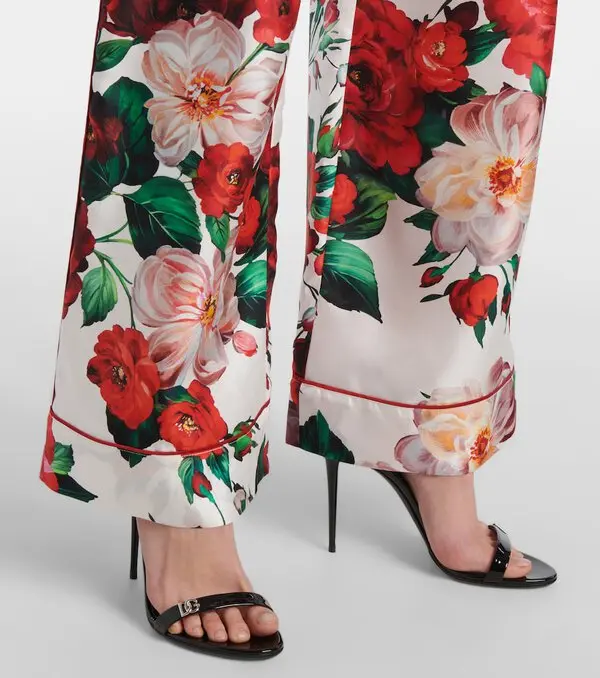 Dolce & Gabbana Floral Wide-leg Pants
