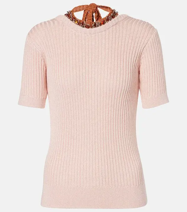 Dries Van Noten Embroidered Sweater - Pink