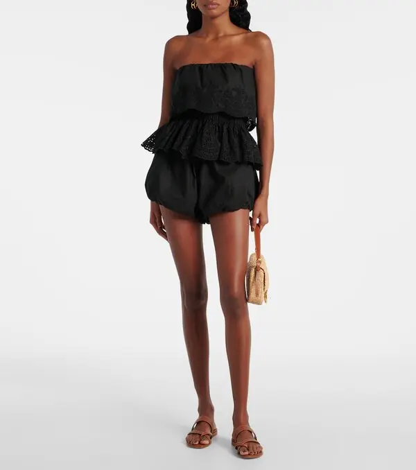 Posse Aurelia Cotton Shorts - Black