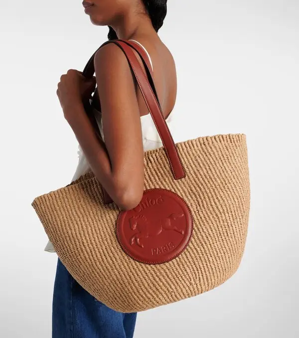 Chloé Horse Medal Large Basket Bag - Brown