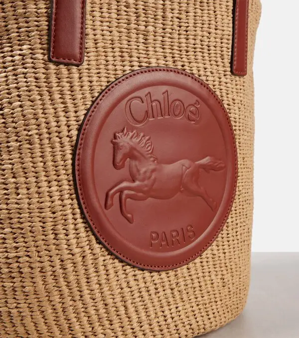 Chloé Horse Medal Large Basket Bag - Brown