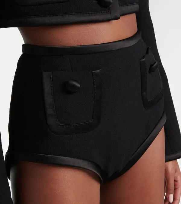 Dolce & Gabbana High-rise Wool And Silk Shorts