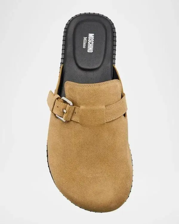 Moschino Suede Mules - Beige