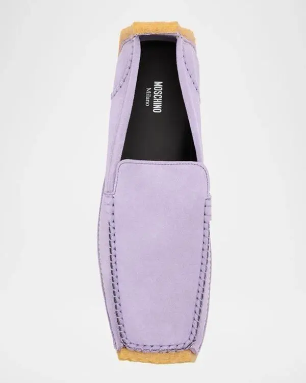 Moschino Suede Moccasins