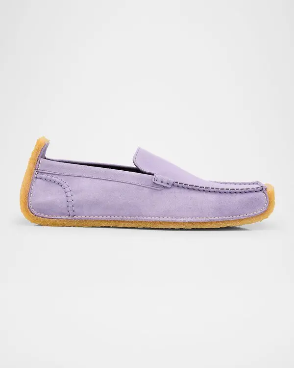 Moschino Men\'s Suede Moccasins Size 38 US 6 FUCSIA Driving Shoe Designer Quality Mens Suede Driving Shoes | Fast Shipping | Just Men main image 4