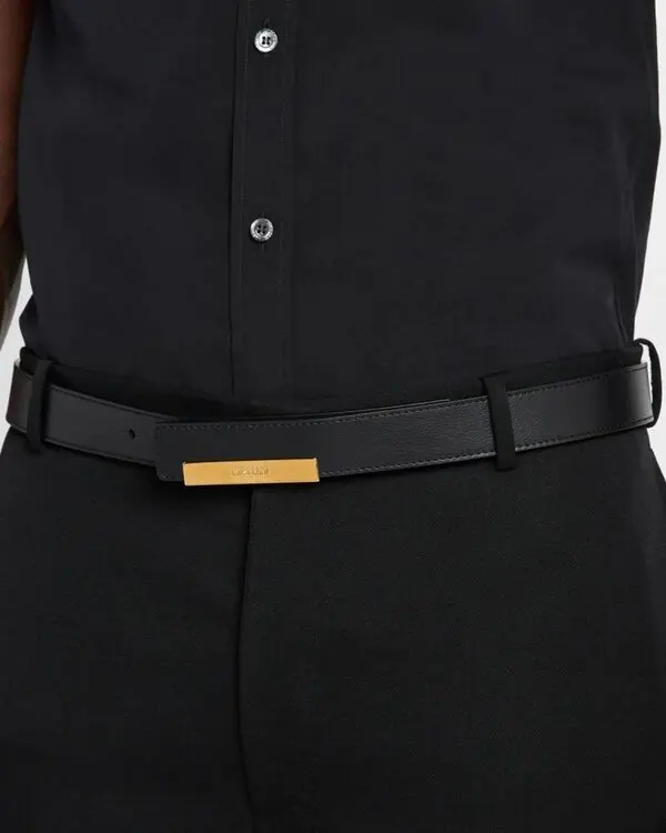 Moschino Calfskin Leather Belt - Black