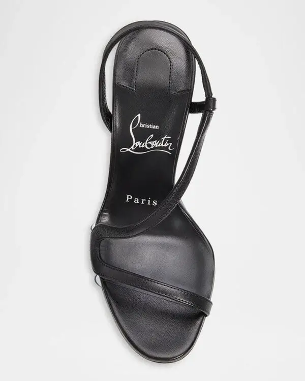 CHRISTIAN LOUBOUTIN 150mm Rosalie Platform Slingback Sandals - Black/lin