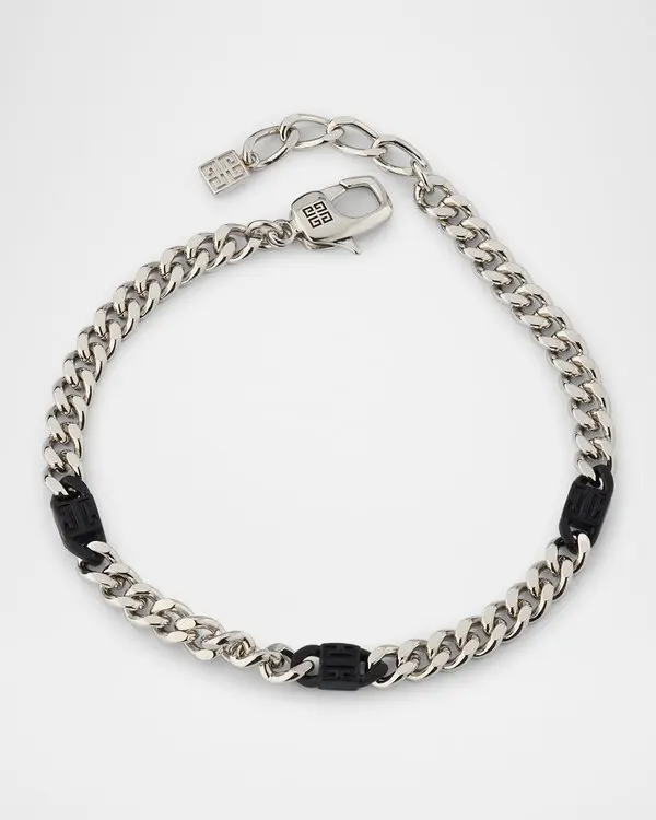 Givenchy 4g Chain Bracelet - Black Silvery