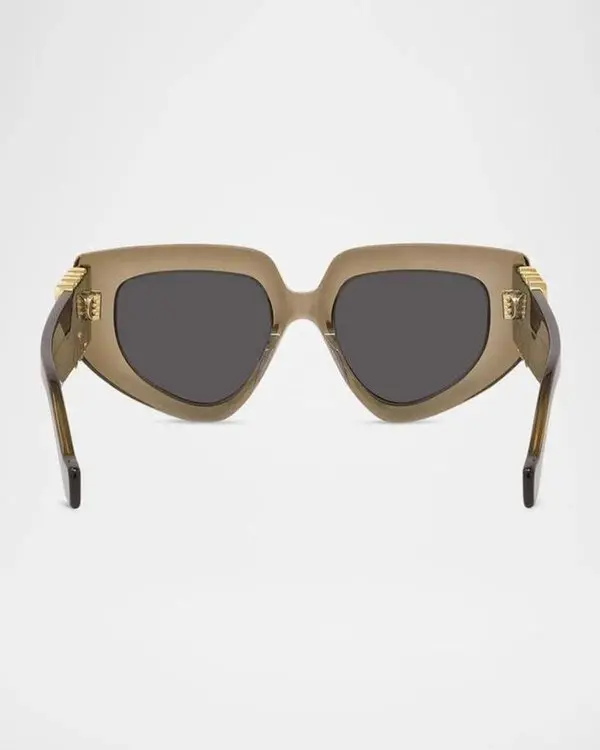 Loewe Anagram Lw40154u Sunglasses - Sand/smoke