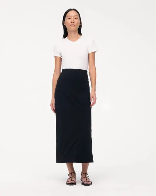 Another Tomorrow Tube Skirt - White