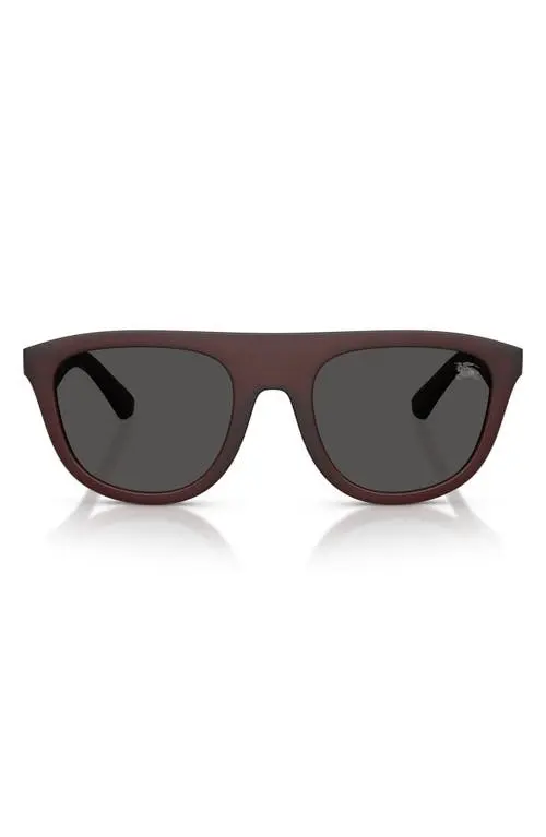 Burberry 55mm Square Sunglasses - Matte Bordeaux / Dark Grey