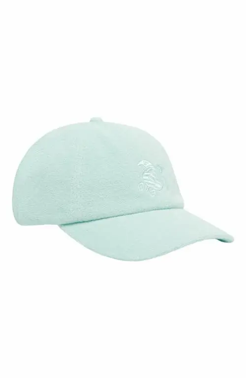 Vilebrequin Terry Cloth Baseball Cap With Embroidered Turtle Logo - Pacific