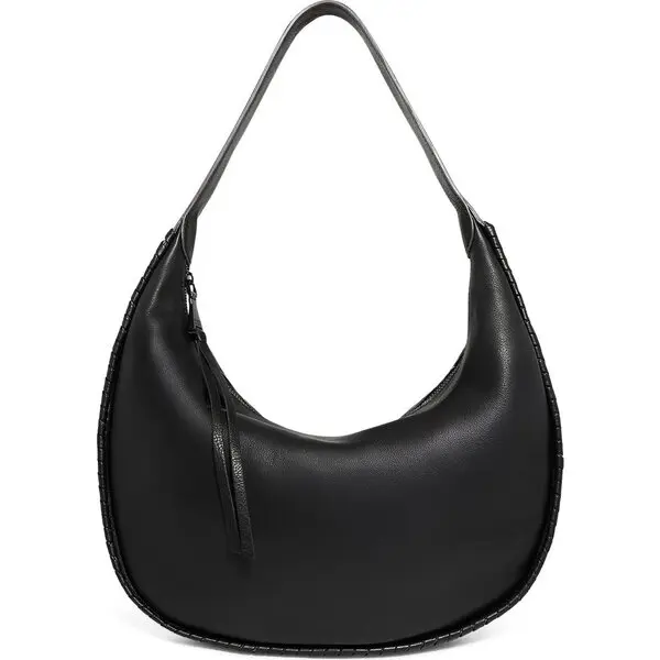 AIMEE Mercer Leather Hobo Bag - Black