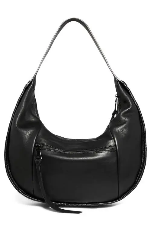 AIMEE Mercer Leather Hobo Bag - Black