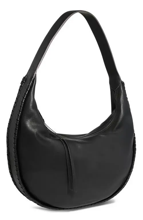 AIMEE Mercer Leather Hobo Bag - Black