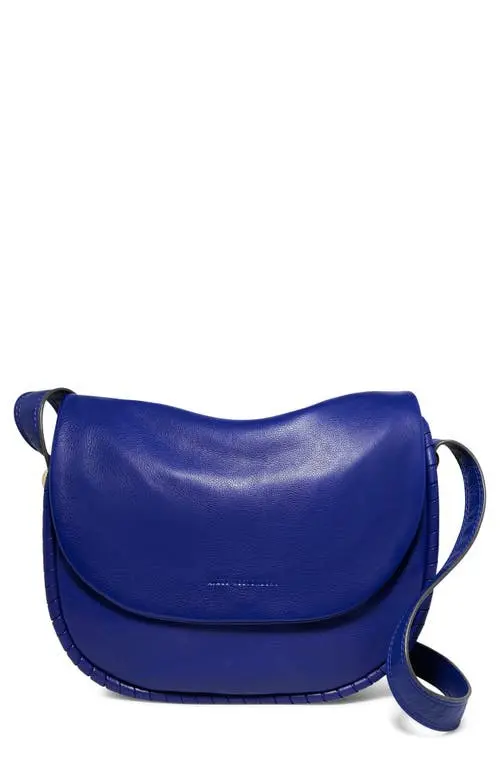 AIMEE Mercer Leather Messenger Bag - Midnight Blue