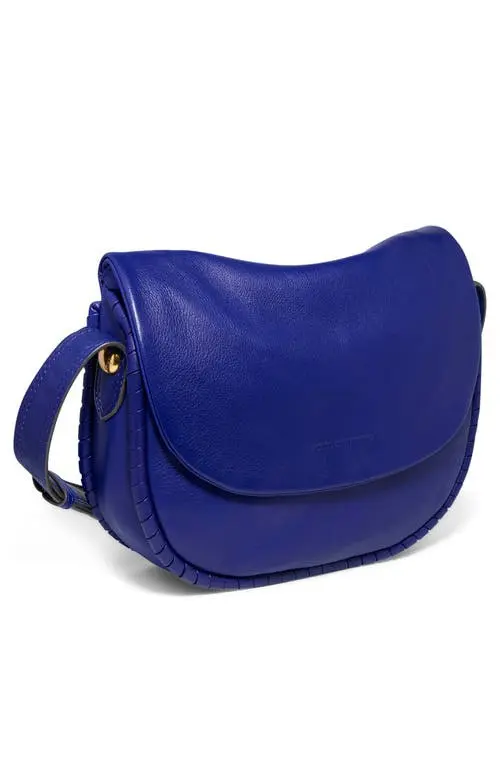 AIMEE Mercer Leather Messenger Bag - Midnight Blue