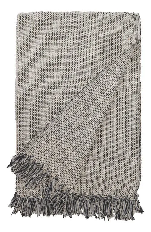 POM POM AT HOME Julian Oversize Cotton Throw Blanket - Charcoal