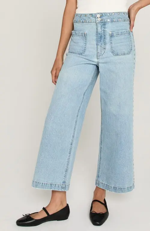 UNPUBLISHED Gemma Vip Cropped Wide-leg Jeans - Blue