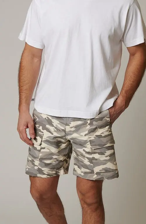 LEISURE LAB Ripstop Cargo Camo Shorts - Arctic
