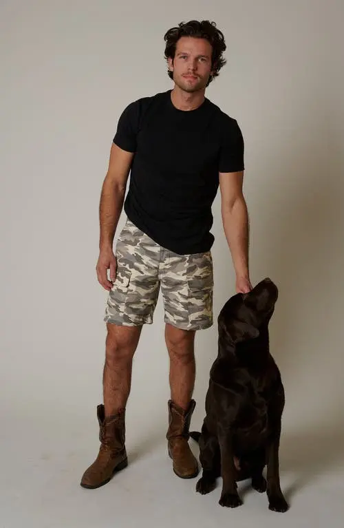 LEISURE LAB Ripstop Cargo Camo Shorts - Arctic