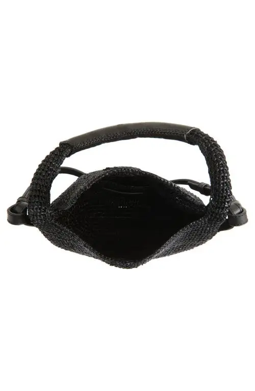 Helen Kaminski Yala Mini Raffia Shoulder Bag - Charcoal/ Black