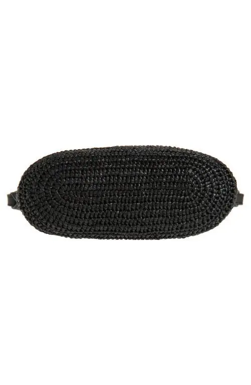 Helen Kaminski Yala Mini Raffia Shoulder Bag - Charcoal/ Black