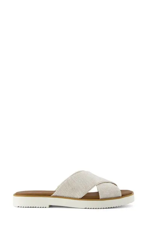 Toms Mae Crisscross Slide Sandal - Natural Ivory