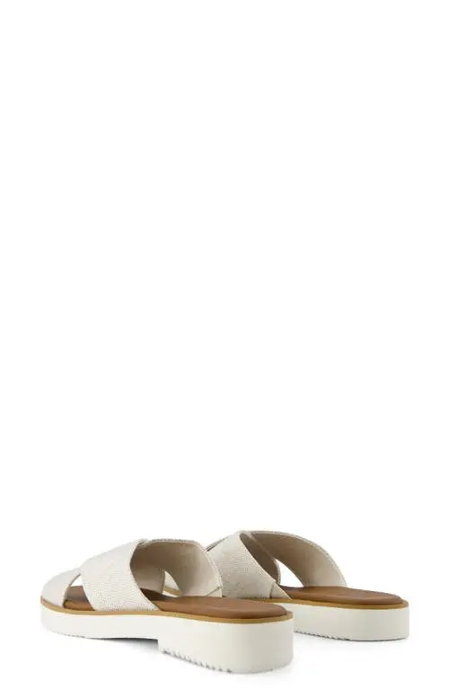 Toms Mae Crisscross Slide Sandal - Natural Ivory