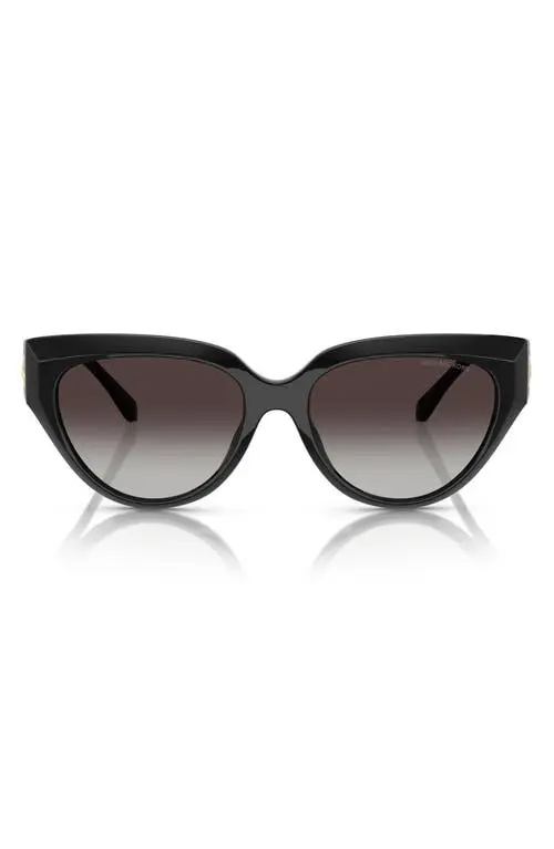 Michael Kors 55mm Cat Eye Sunglasses - Black / Dark Grey Gradient