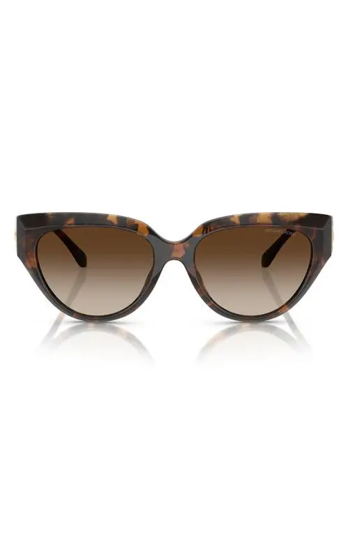 Michael Kors 55mm Cat Eye Sunglasses - Dark Tortoise / Smoke Gradient